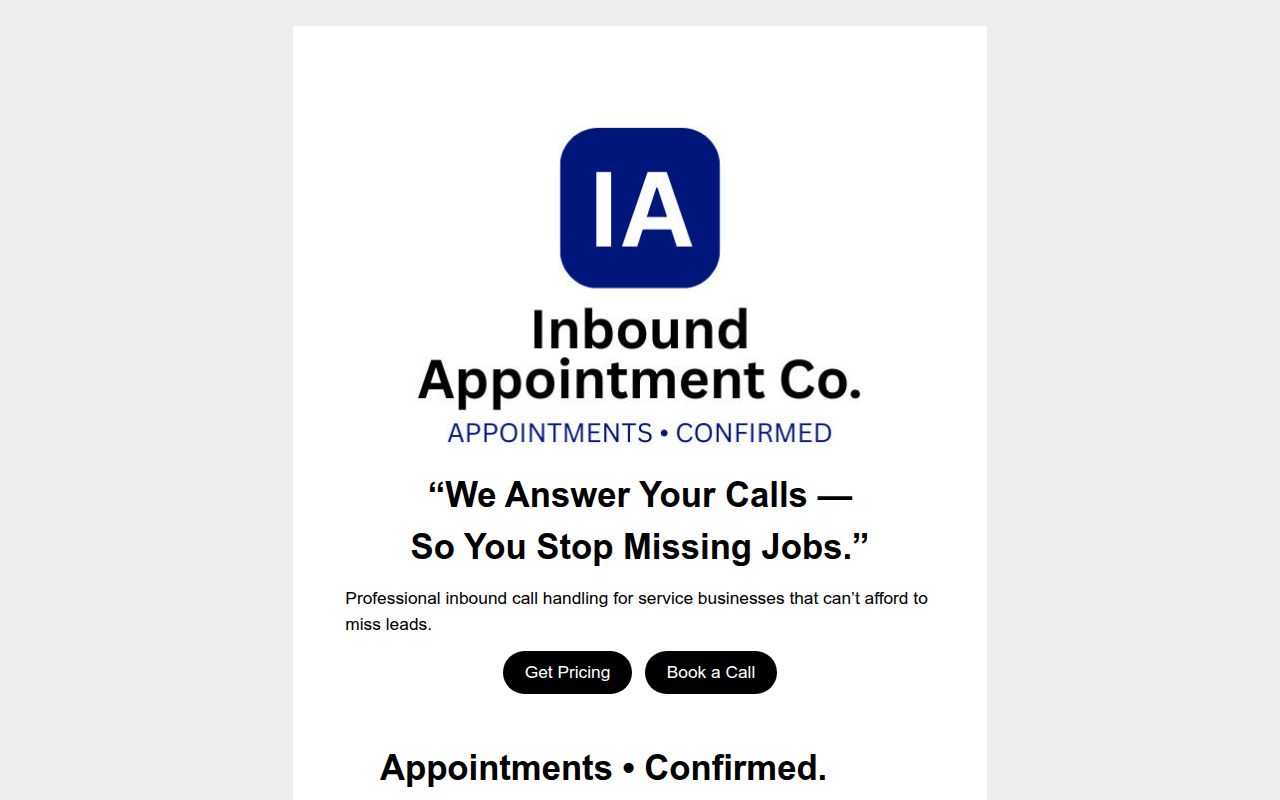 Inbound Appointment Co.